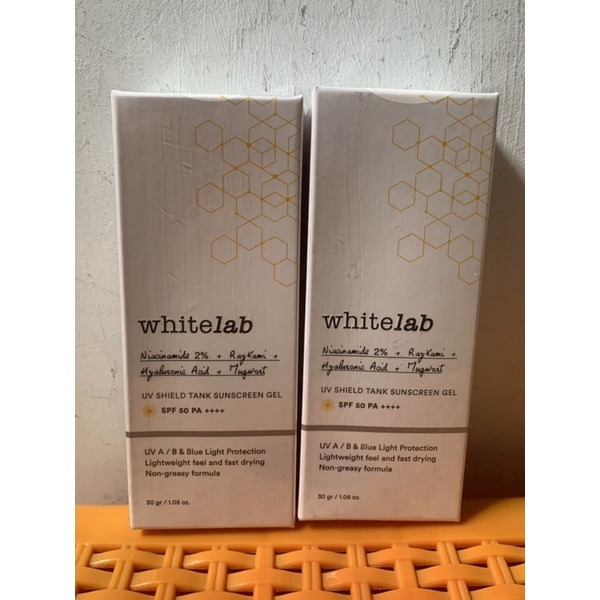 Jual Whitelab UV Shield Tank Sunscreen Gel SPF 50++ PA++++ New | Shopee ...