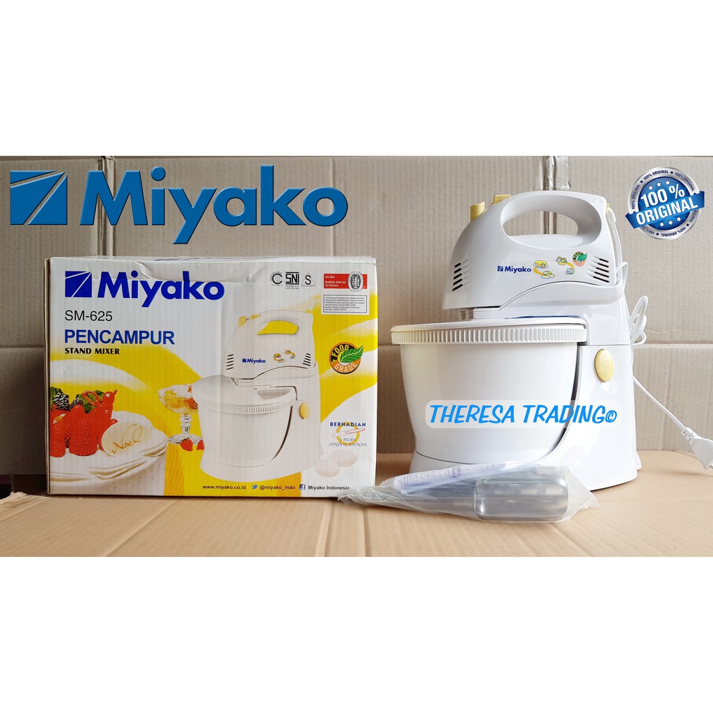 Jual MIXER DUDUK STAND MIXER MIYAKO 625 WITH 2 BEATER & 2 DOUGH HOOKS ...