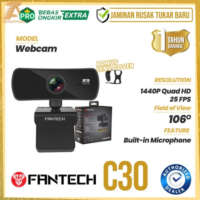 Jual Cam Fantech C30 Luminous 2K 4Mp Qhd 1440P Webcam Original Dan ...