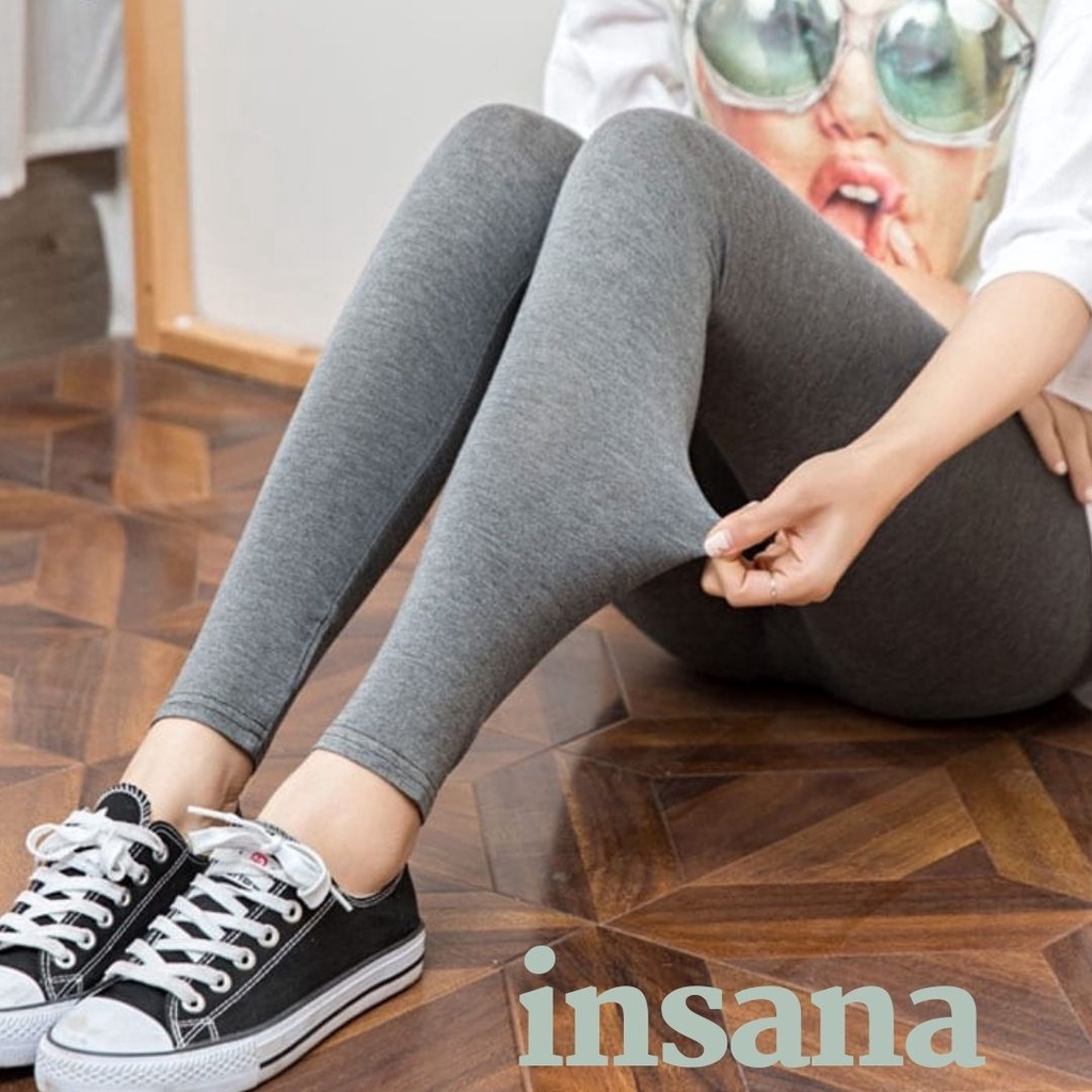 Jual Celana Legging Wanita Panjang Bahan Kaos Strait Tebal - Leging ...