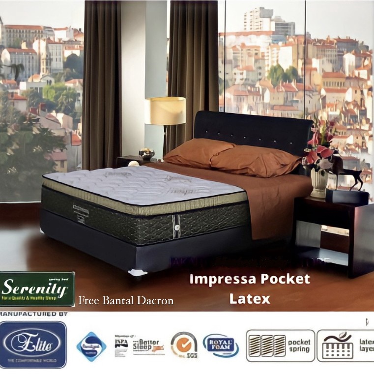 Jual Promo Springbed Set Elite Impressa Pocket Latex (Free Bantal ...