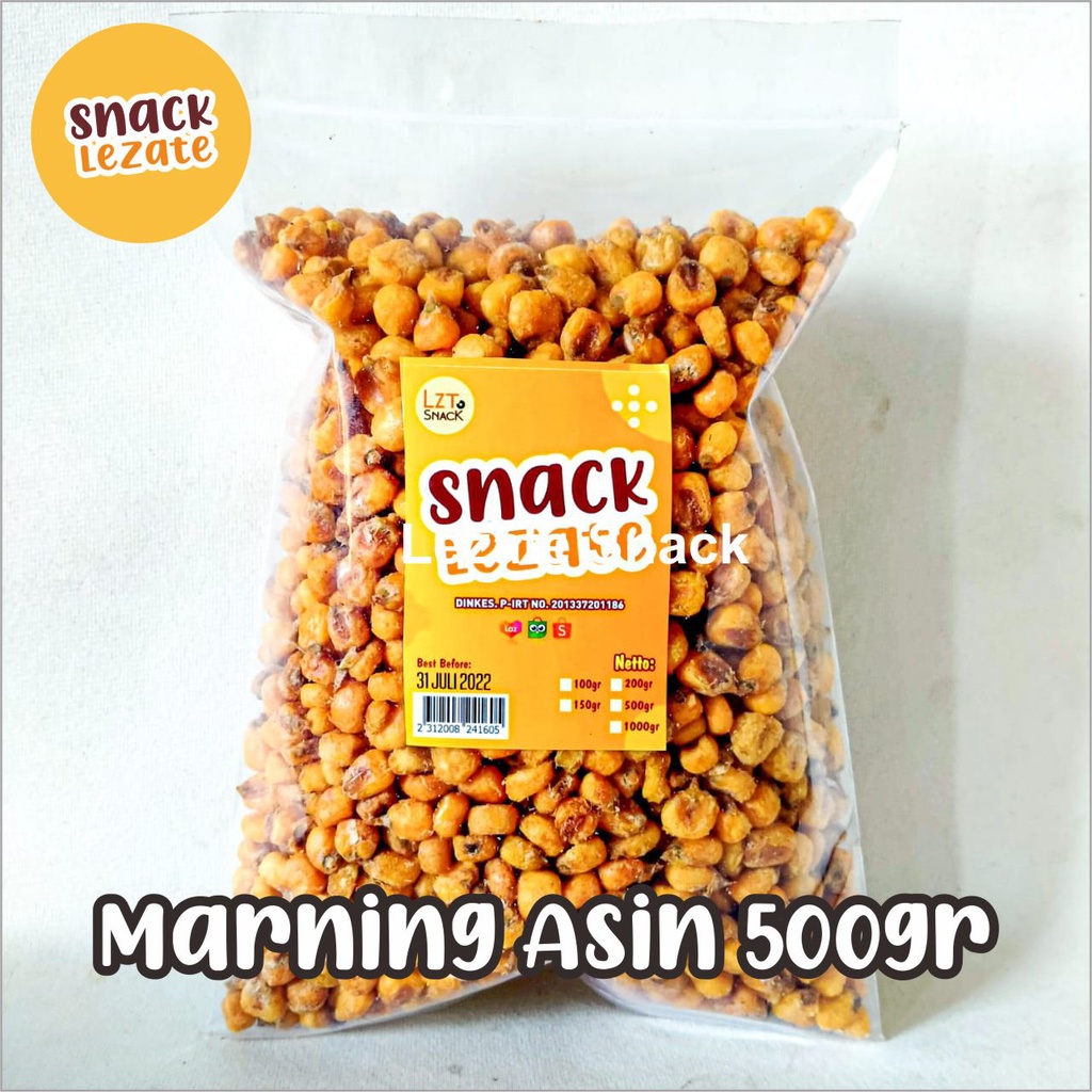 Jual Marning Jagung Asin 500GR Kiloan Gurih Renyah Murah / Jagung ...