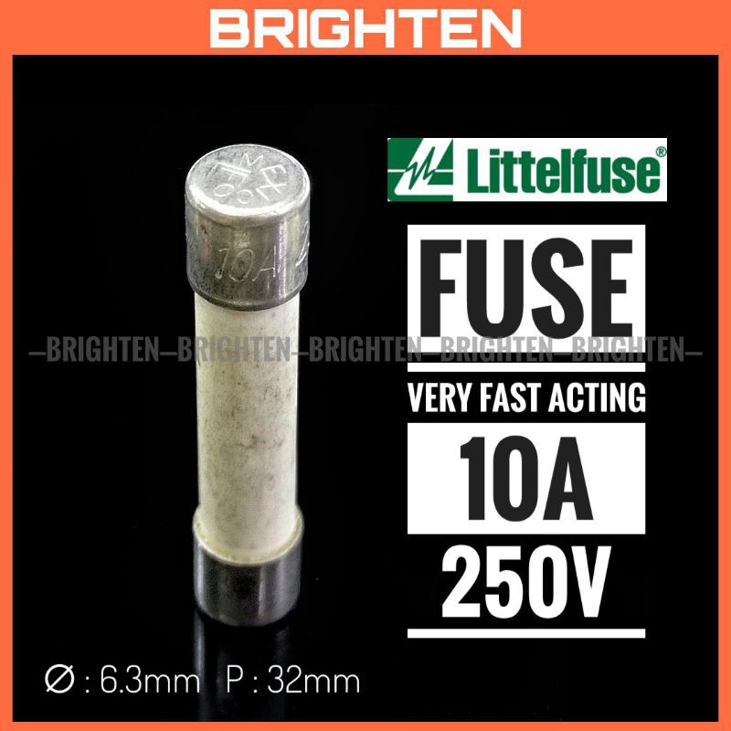 Jual Fuse axial Very Fast Acting LITTELFUSE 10A 250V 322 Series - 32mm ...