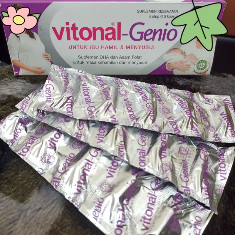 Jual VITONAL GENIO suplemen vitamin DHA dan asam folat ibu hamil dan ...
