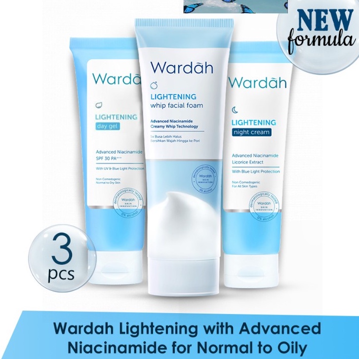 Jual [NEW] Paket Pemula Wardah Lightening with Advanced Niacinamide 3 pcs untuk Kulit Normal to ...