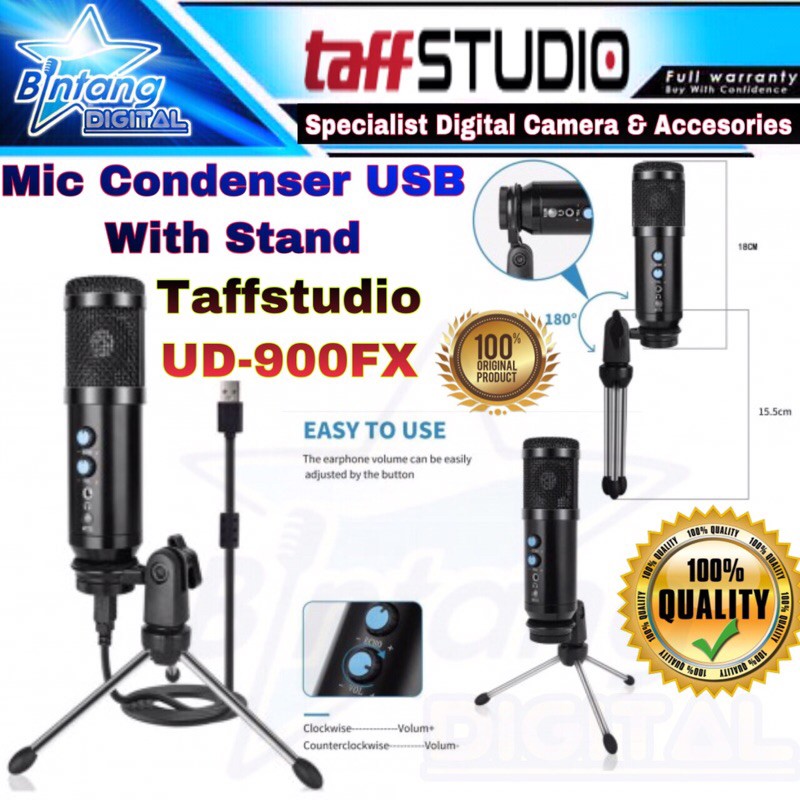 Jual Mic Condenser USB Microphone Taffstudio UD-900Fx / Taffstudio ...