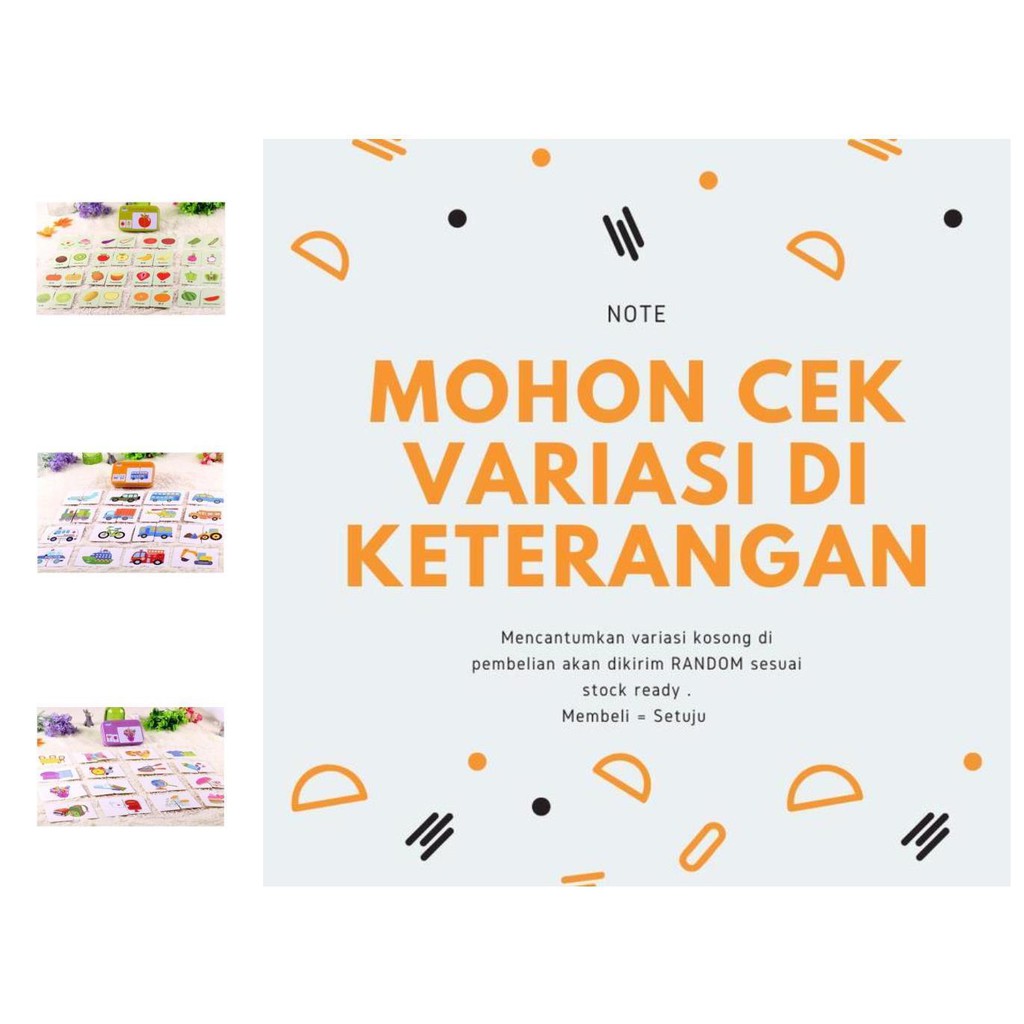 Jual mainan edukasi cognition puzzle / puzzle kartu mencocokkan gambar ...