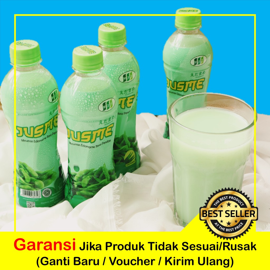 Jual JUSME EDAMAME RASA PANDAN | JUS EDAMAME SUSU PANDAN 340ml | Shopee ...