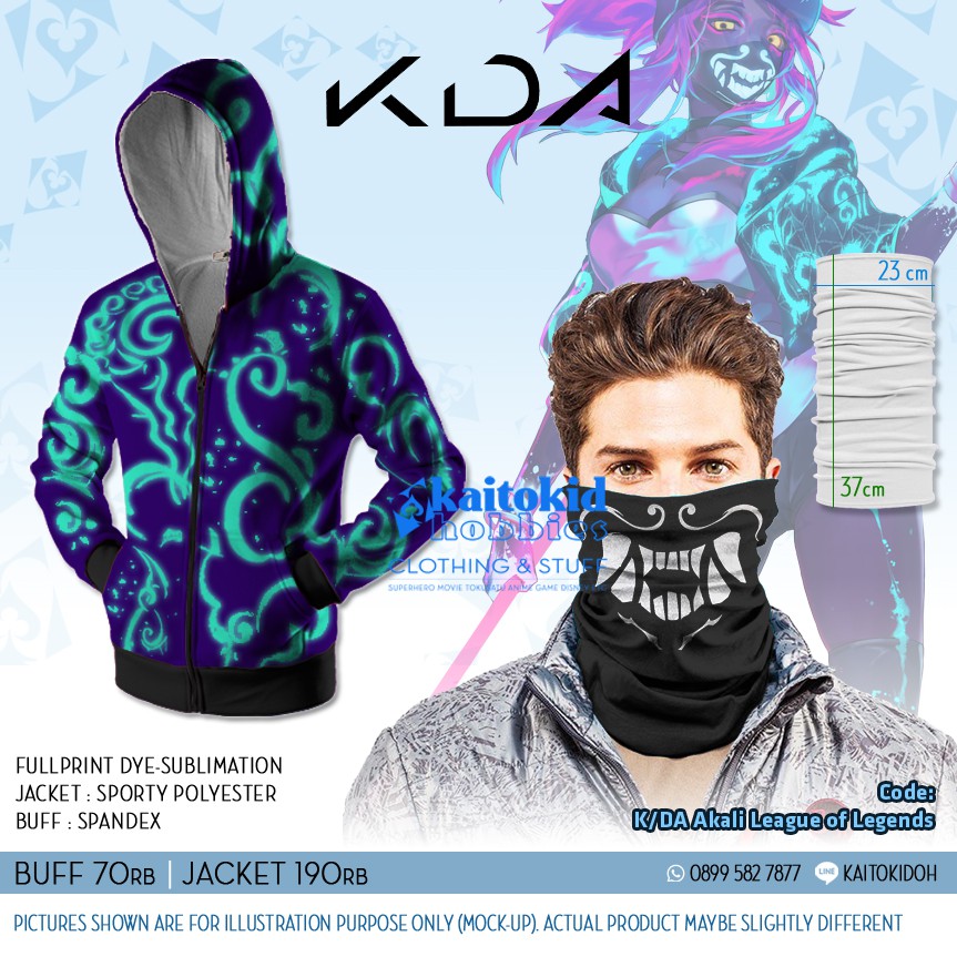 Jual Jaket / Buff KDA Akali League of Legends Fullprint | Shopee Indonesia