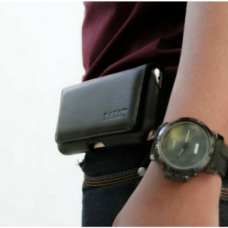 Jual Dompet hp Tas Pinggang HP Dompet Smartphone Kulit Asli DHP052 ...