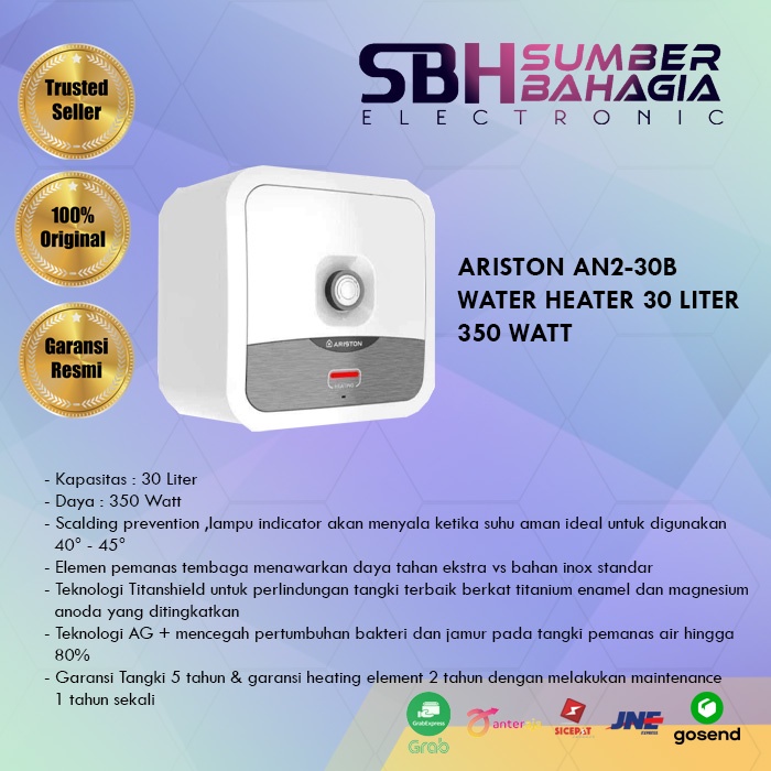 Jual ARISTON AN2-30B WATER HEATER 30 LITER 350 WATT (NEW) (KHUSUS ...
