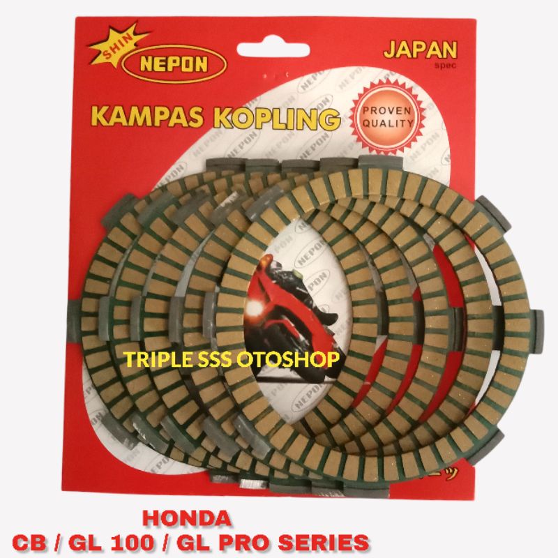 Jual KAMPAS KOPLING SET (5 PCS) NEPON HONDA CB 100 / GL 100 / GL PRO SERIES CDI | Shopee Indonesia