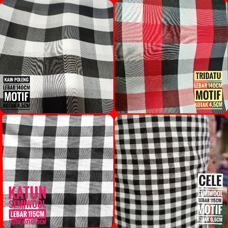 Jual Kain Poleng kotak Bali per 0,5 meter | Shopee Indonesia