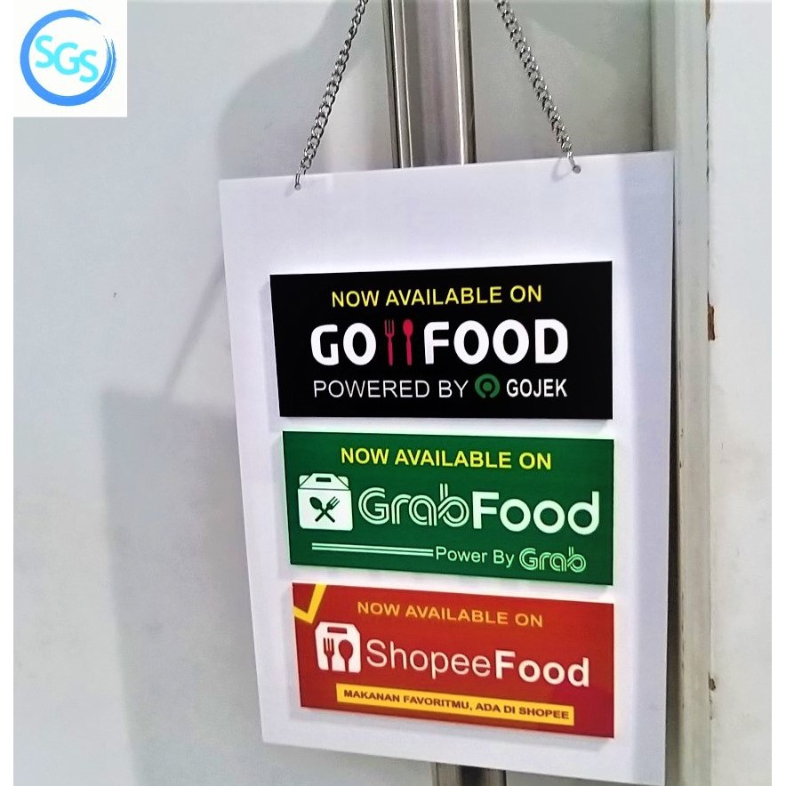 Jual Sign Akrilik Papan Display Gantung / White Board Plus Rantai A4 ...