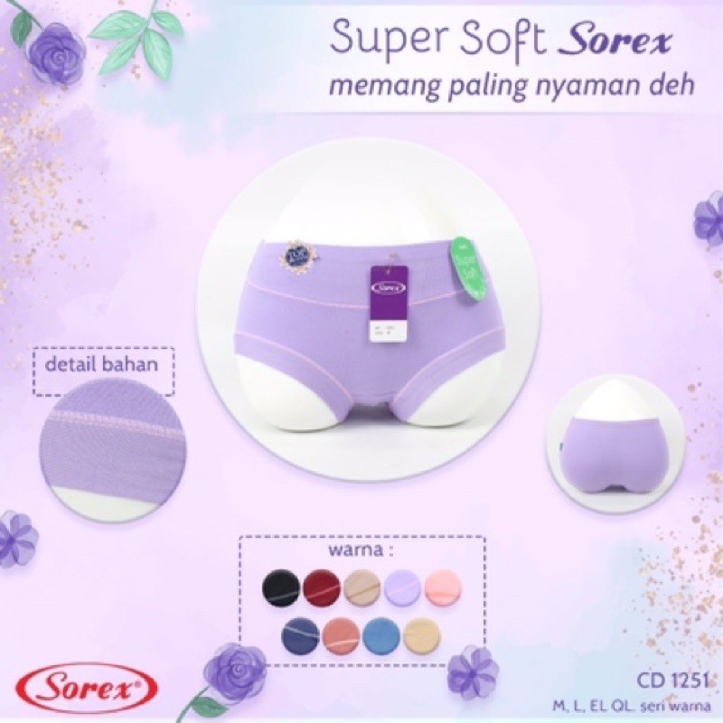 Jual CD Celana Dalam Wanita Sorex Super Soft 1251 | Shopee Indonesia