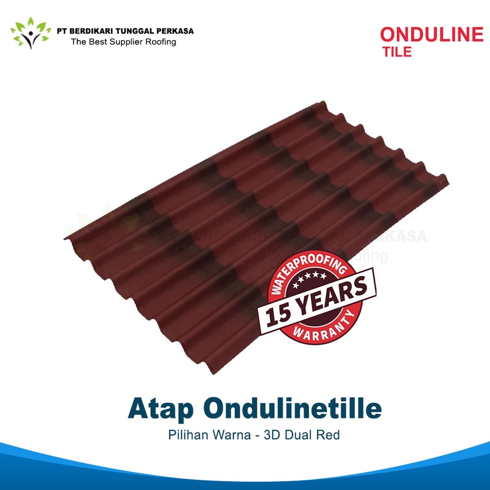 Jual Atap Bitumen Onduline Tile Uk. 195 cm x 96 cm | Shopee Indonesia