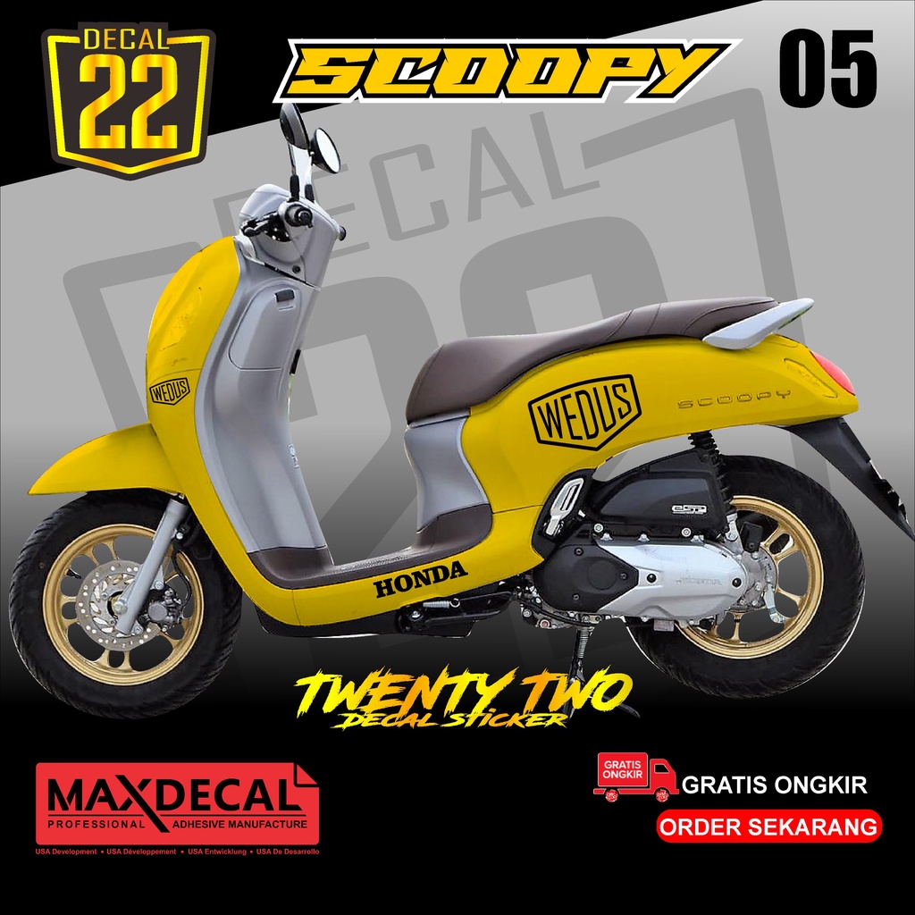 Jual CUTTING STICKER SCOOPY ALL VARIAN FULL SET , STRIPING SCOOPY ...