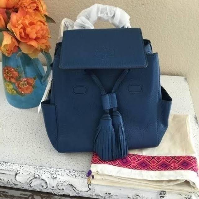 Jual Tory Burch Thea Mini Backpack tas tidal wave navy blue original ...