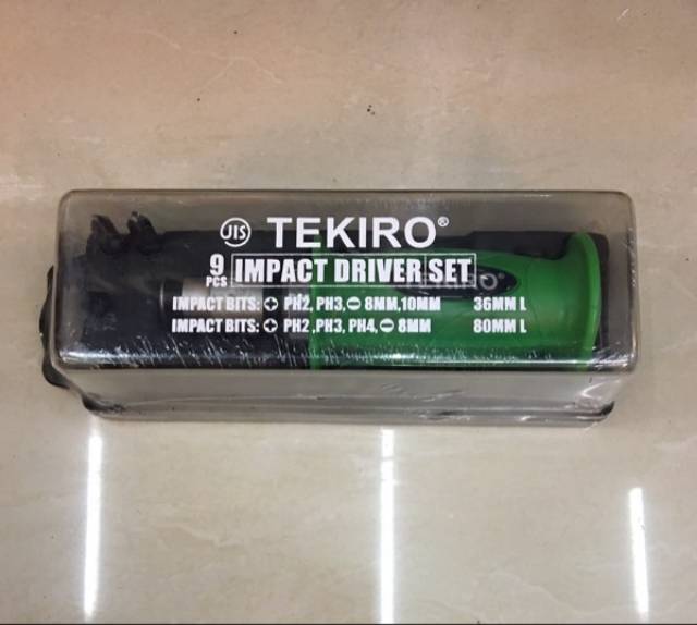 Jual TEKIRO SD-IM0922 obeng ketok set 9 pcs / impact driver set TEKIRO ...