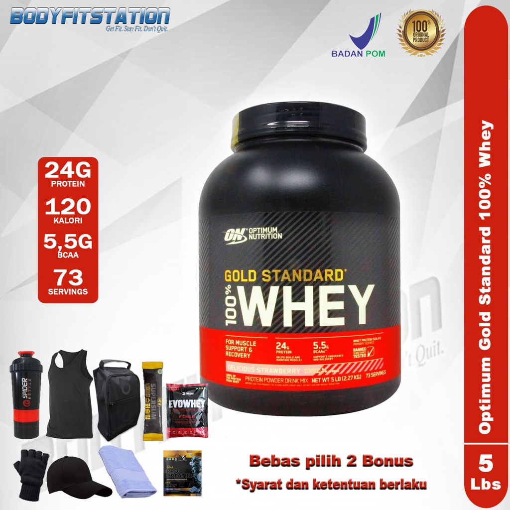 Jual Optimum Nutrition Gold Standard 100% Whey 5 Lbs / 5lb 5lbs iso isolate lb on protein ...