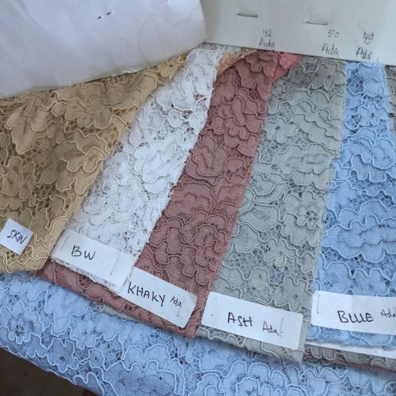 Jual Kain Brokat bruklat broklat COTTON LACE CORD FULL KATUN mint sage ...