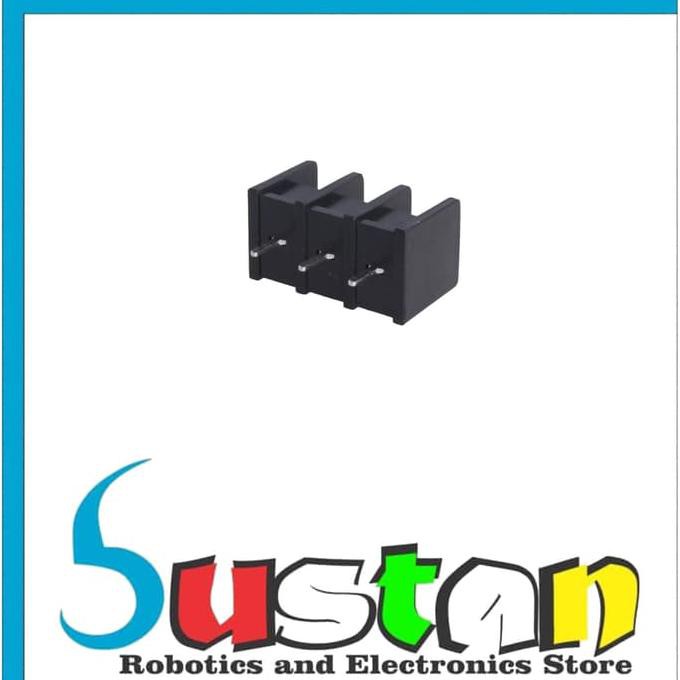 Jual Kf45 3P 9.5Mm Terminal Blocks Hitam Connector Pcb Screw Straight ...