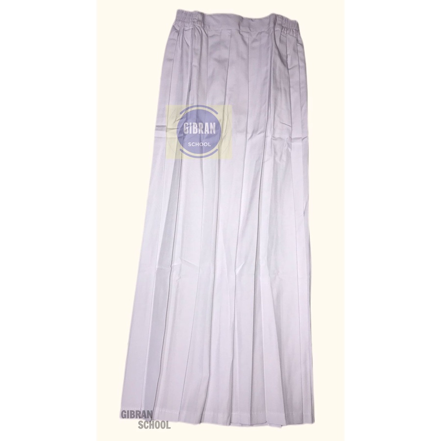 Jual SERAGAM SEKOLAH ROK REMPEL PANJANG WARNA PUTIH | Shopee Indonesia