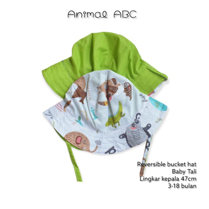 Jual Bucket hat baby dan toddler motif Animal ABC | Shopee Indonesia