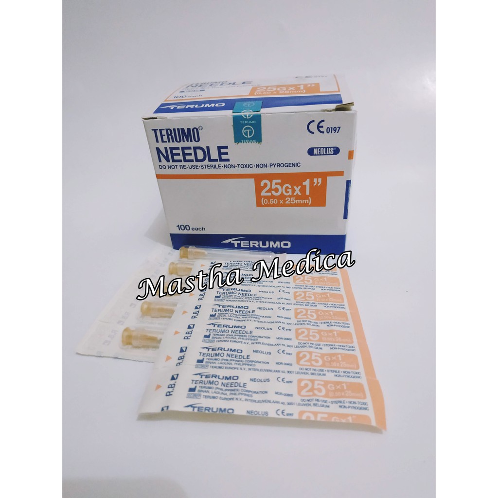 Jual JARUM SUNTIK NEEDLE NEOLUS 25 G TERUMO | Shopee Indonesia