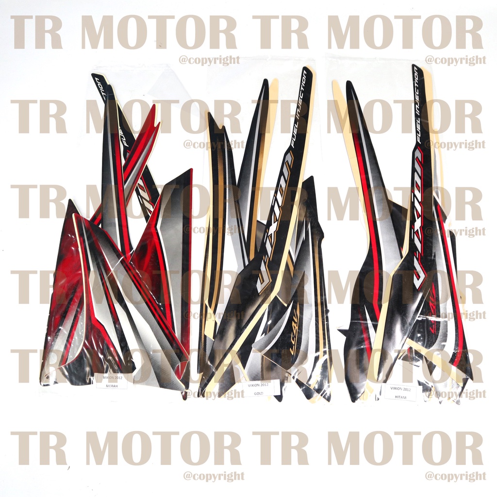 Jual Stiker Motor Vixion 2011 Sticker Striping Full Set Body Motor ...