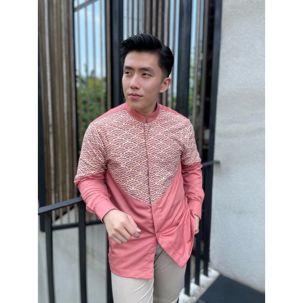 Jual Batik Koko Nayaka, Batik Kombinasi Koko Pria Premium, Kerah Koko ...