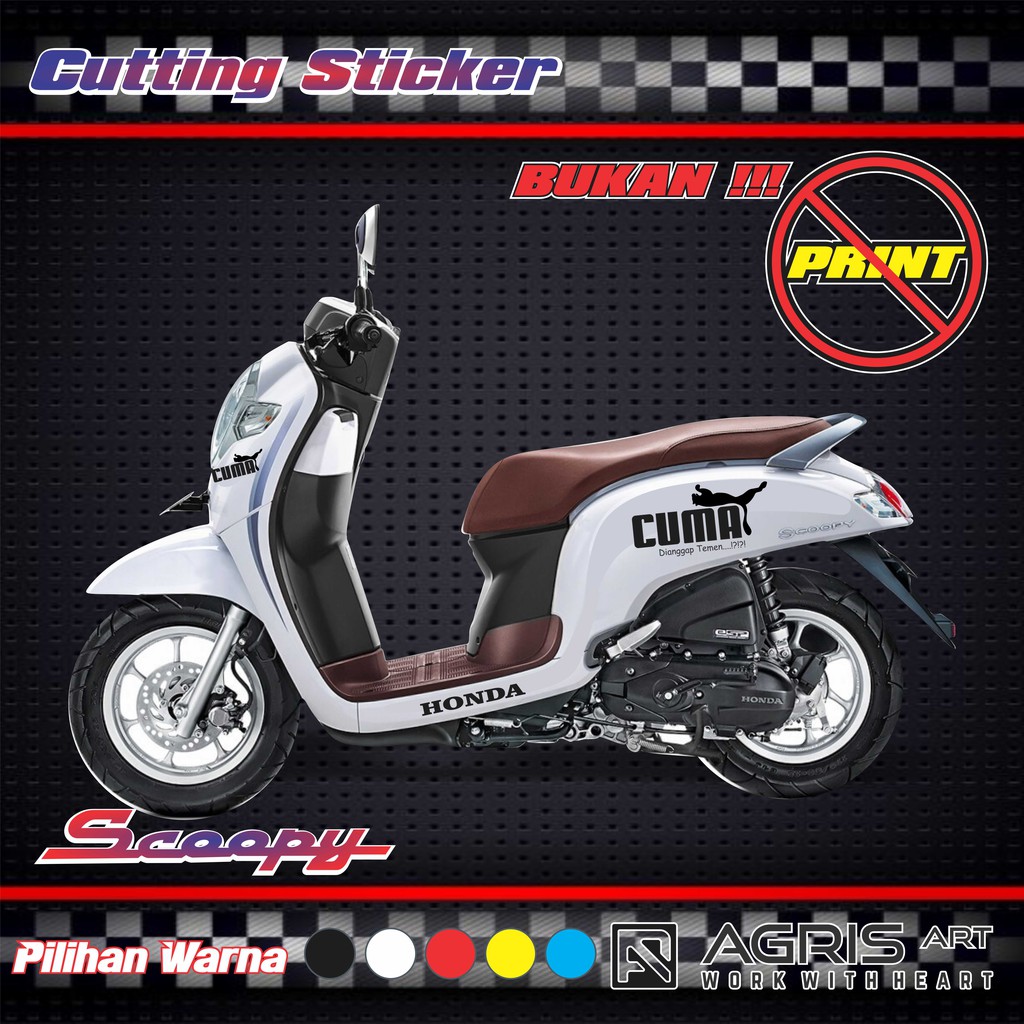Jual Cutting sticker stiker honda scoopy plesetan PUMA menjadi CUMA ...