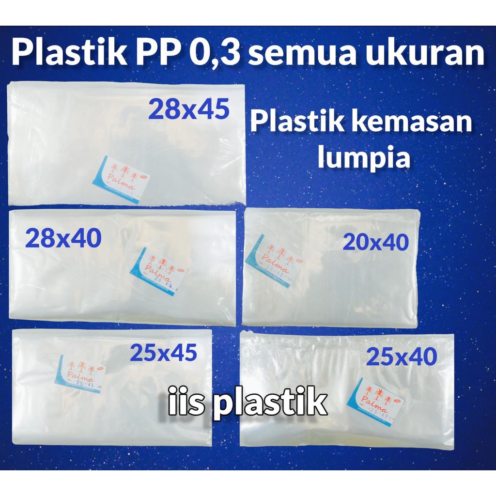 Jual kantong plastik PP bening UMUM / plastik asesoris / lumpia kue ...