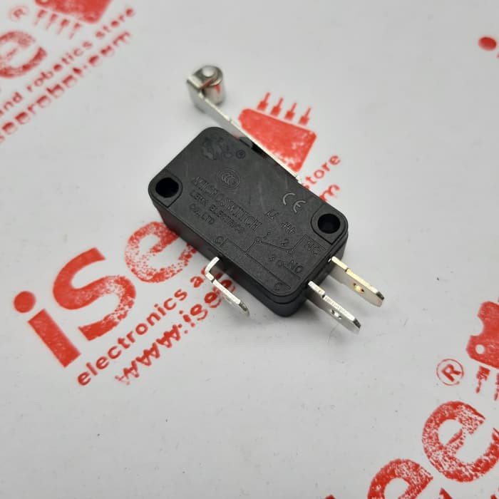 Jual Micro Limit Switch sensor pembatas SPDT 16A 250V AC Plat Panjang Roda | Shopee Indonesia