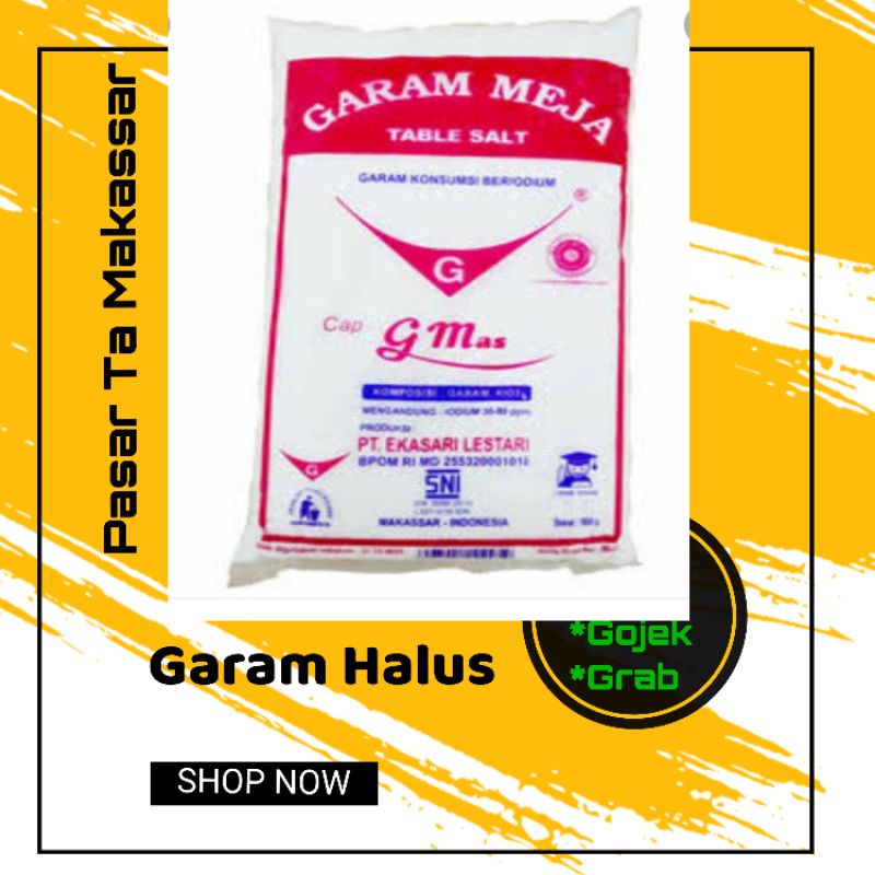 Jual Garam Halus Garam meja Garam beryodium | Shopee Indonesia