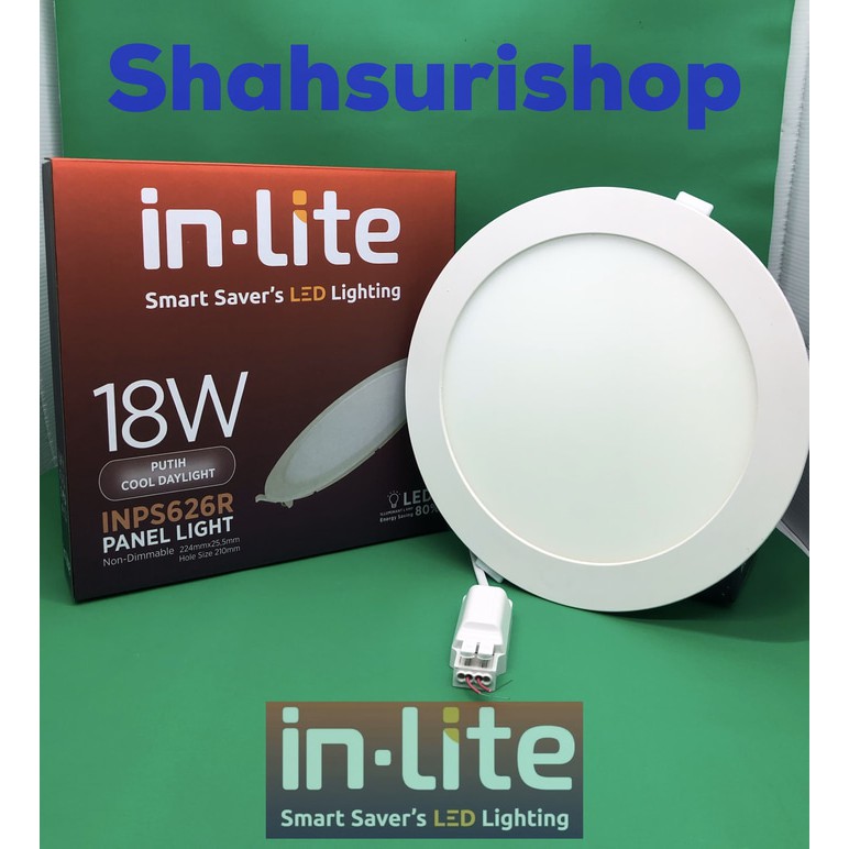Jual LED PANEL INLITE IN-LITE 18W 18 W 18WATT BULAT INPS 626R | Shopee ...