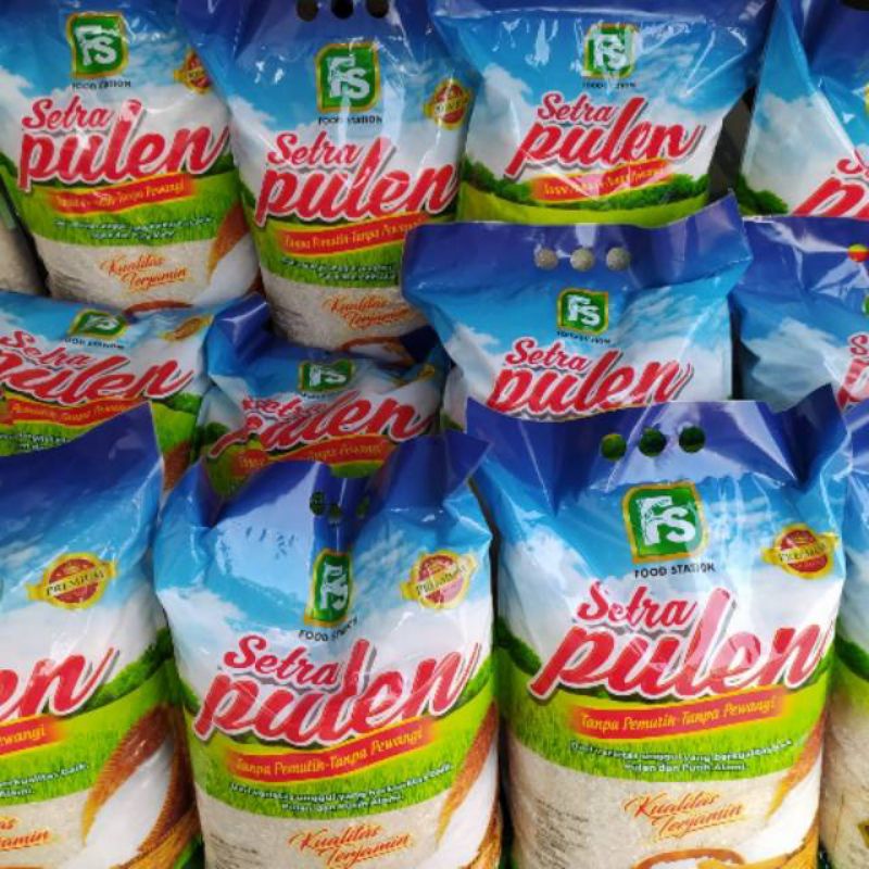Jual Beras Fs Food Station Sentra Pulen 5kg khusus gojek | Shopee Indonesia
