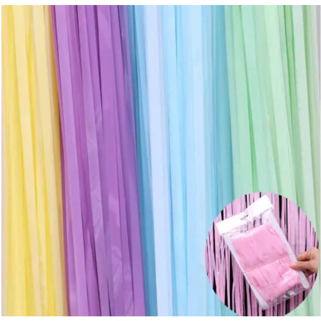 Jual Tirai Ultah Warna Macaron/ Pastel | Shopee Indonesia