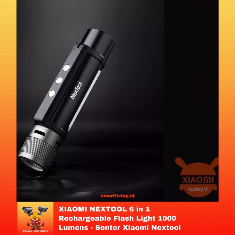 Jual Senter XIAOMI NEXTOOL Outdoor 6 in 1 LED Rechargeable Flash Light ...