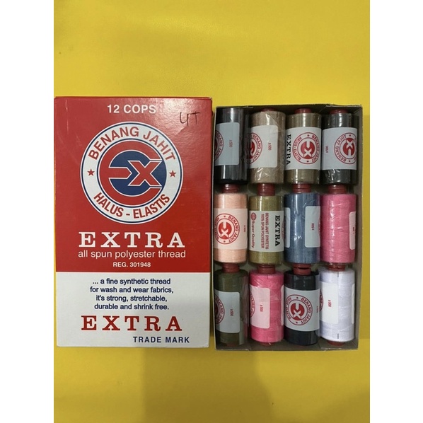 Jual 12pcs benang warna / benang jahit isi 12 pcs / benang jahit ...