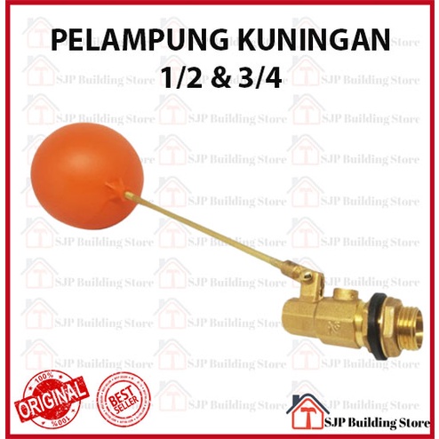 Jual Pelampung Tangki Air 1/2 Inci Kuningan l 3/4 Inci Floating Valve ...