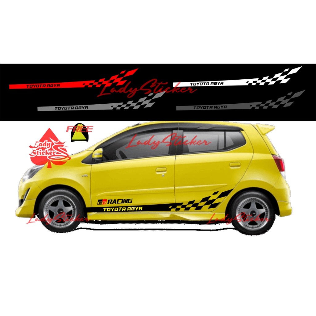 Jual STICKER TOYOTA AGYA STICKER STIKER MOBIL TOYOTA NEW AGYA DAIHATSU ...