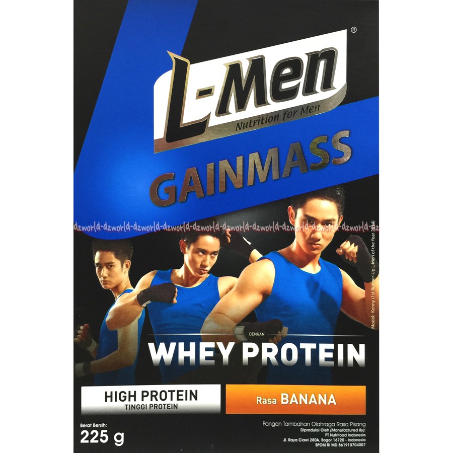 Jual L-men Gainmas 225gr Whey Protein Rasa Banana High Protein Susu ...