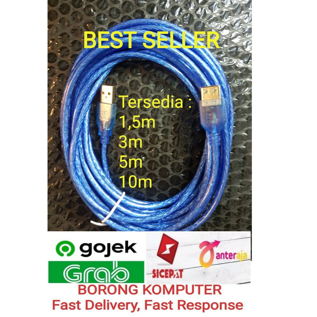Jual Kabel USB Extention Perpanjangan 1,5M / 3M / 5M / 10M | Shopee ...