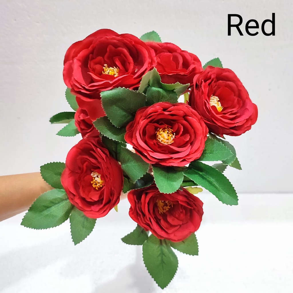Jual Bunga Mawar Bahan Kain Panjang 40cm (New Model) | Shopee Indonesia