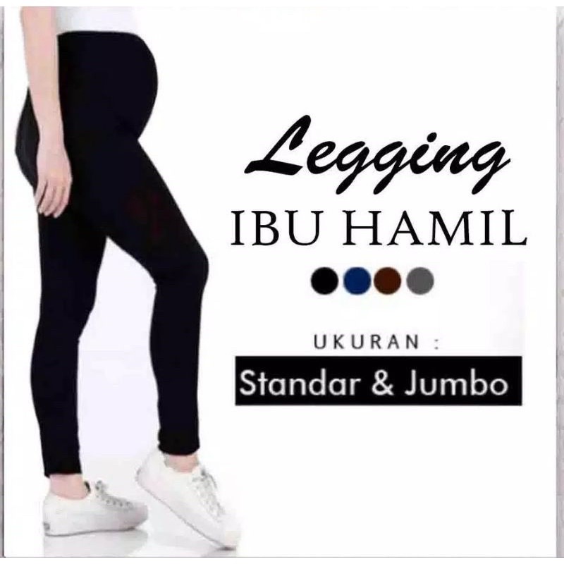 Jual Legging ibu hamil Standar Jumbo - Bahan spandex premium halus dan adem | Shopee Indonesia