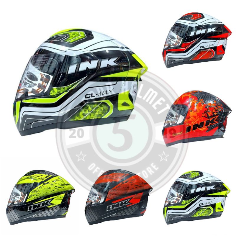 Jual Helm INK CL MAX Motif Series Original SNI DOT Full Face | Shopee ...