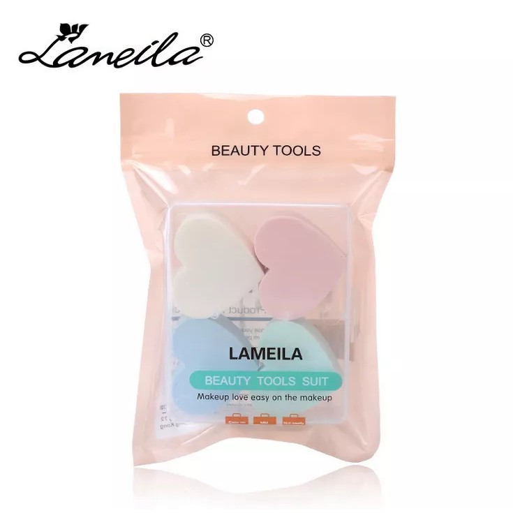 Jual Lameila B0295 Quartet Love Puff 4P / Spons Foundation | Shopee ...