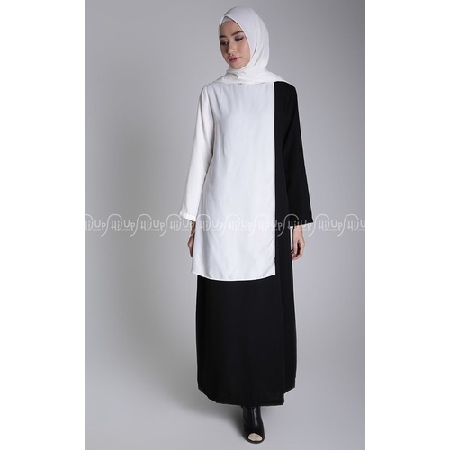 Jual JENAHARA - Machia Jebaya (Hitam - Putih) / Gamis Abaya Modern ...
