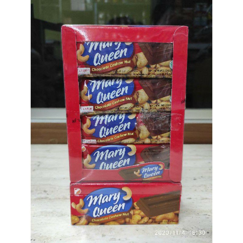 Jual coklat cashew nut Mary Queen 24x12grm | Shopee Indonesia